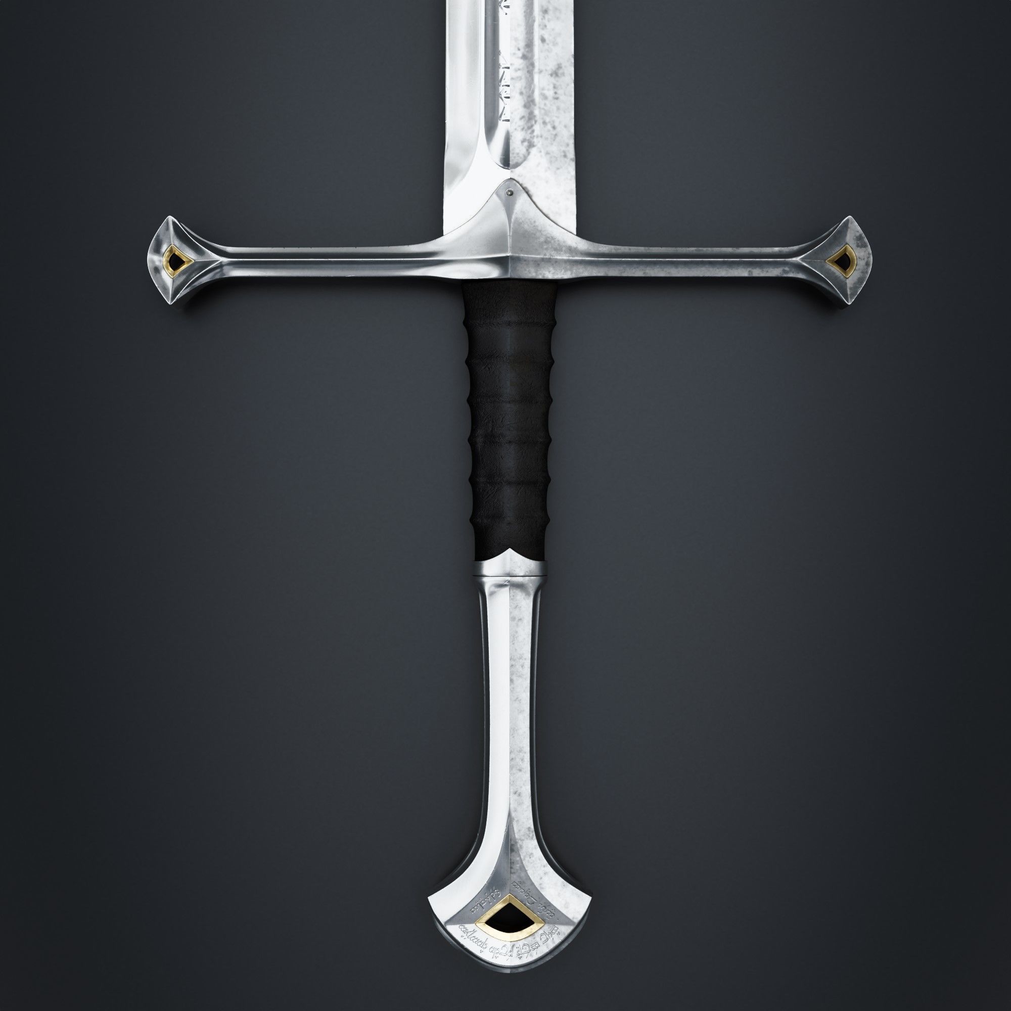 Aragorn sword plus bonus broken version model 3D model | CGTrader