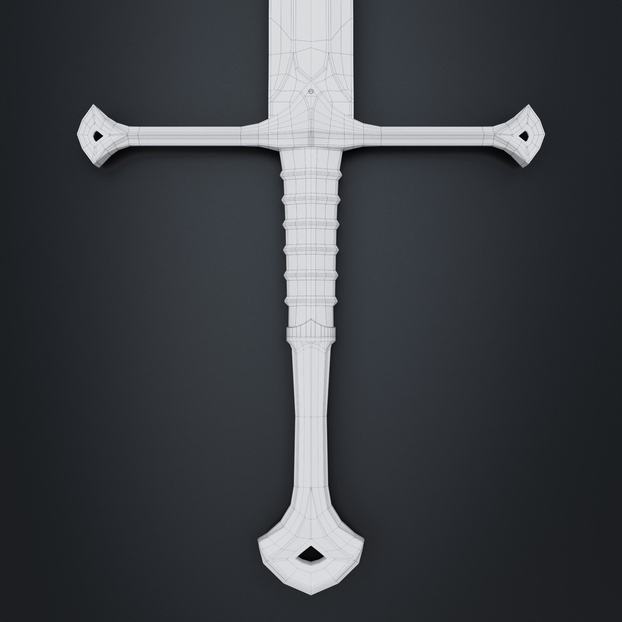 Aragorn sword plus bonus broken version model 3D model | CGTrader