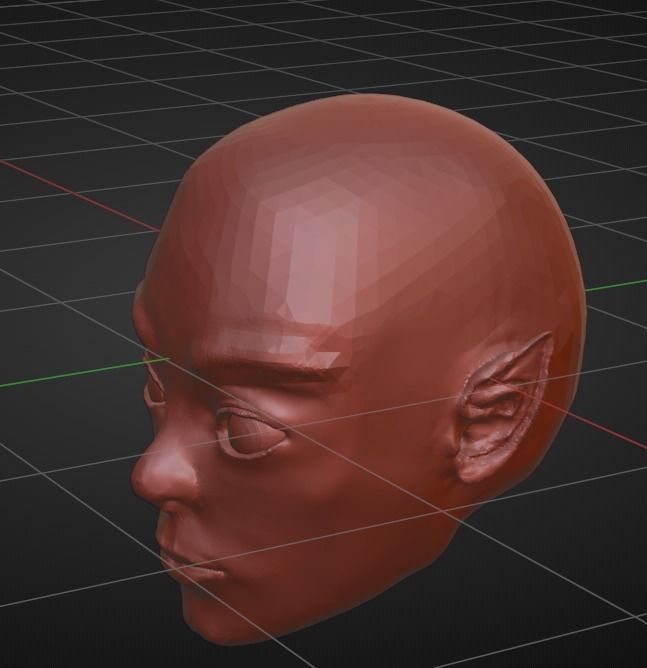 Woman Elf Head 3D model | CGTrader