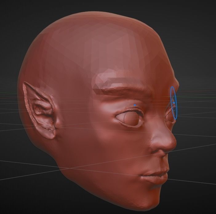 Woman Elf Head 3D model | CGTrader