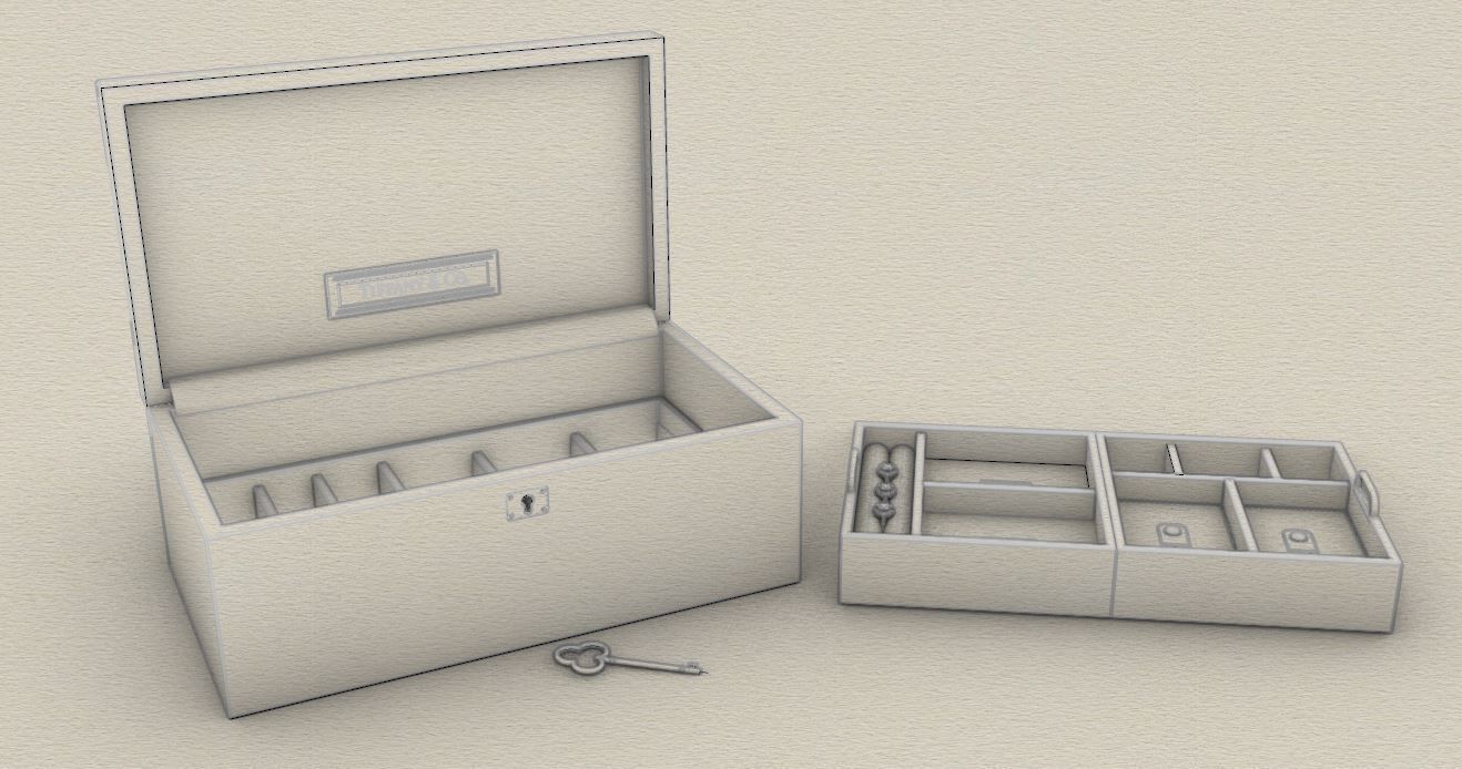 Tiffany Big Box 3D model rigged | CGTrader