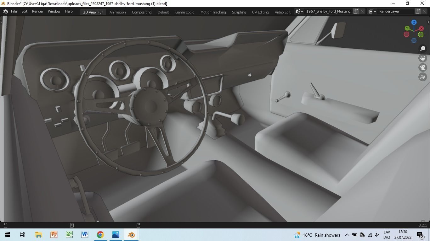 1967 mustang v8 twin turbo 3D model | CGTrader