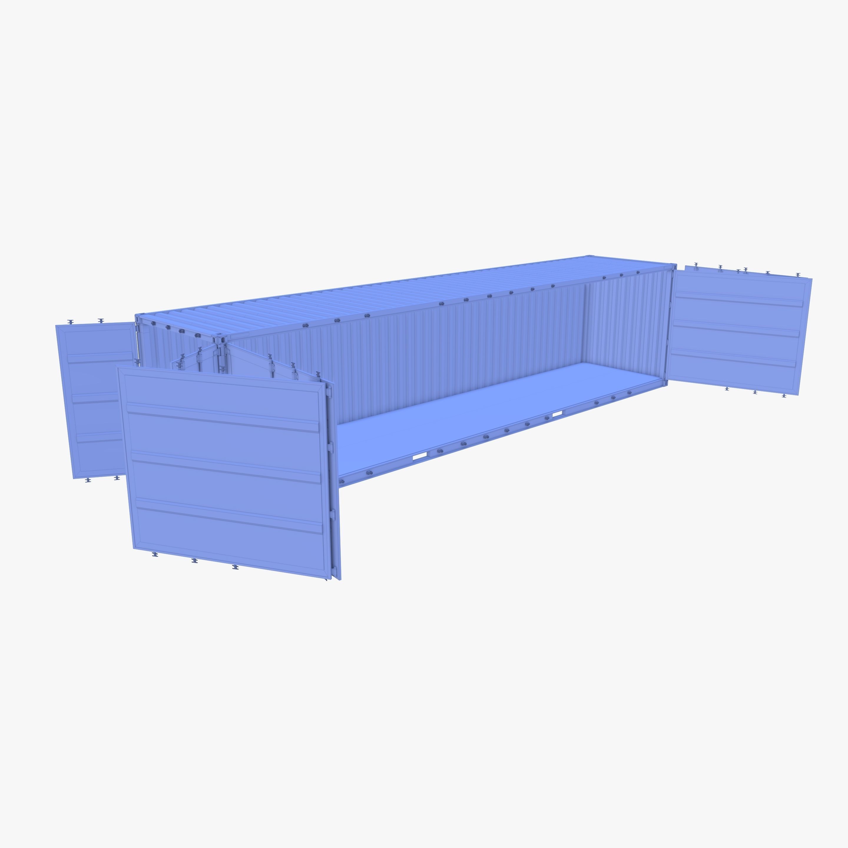 40ft Shipping Container Side Open High Cube 3D model | CGTrader