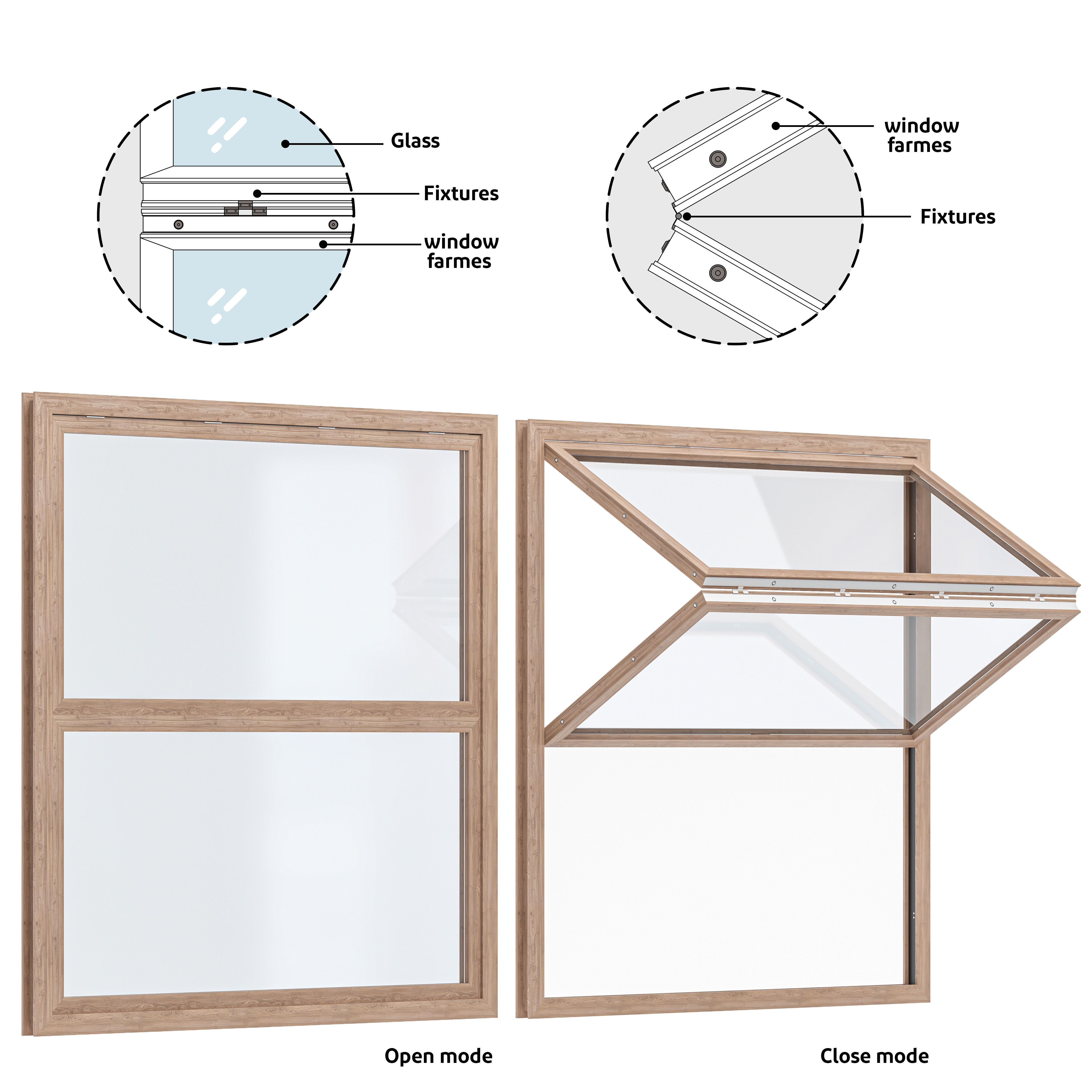 Awning window 3D model | CGTrader