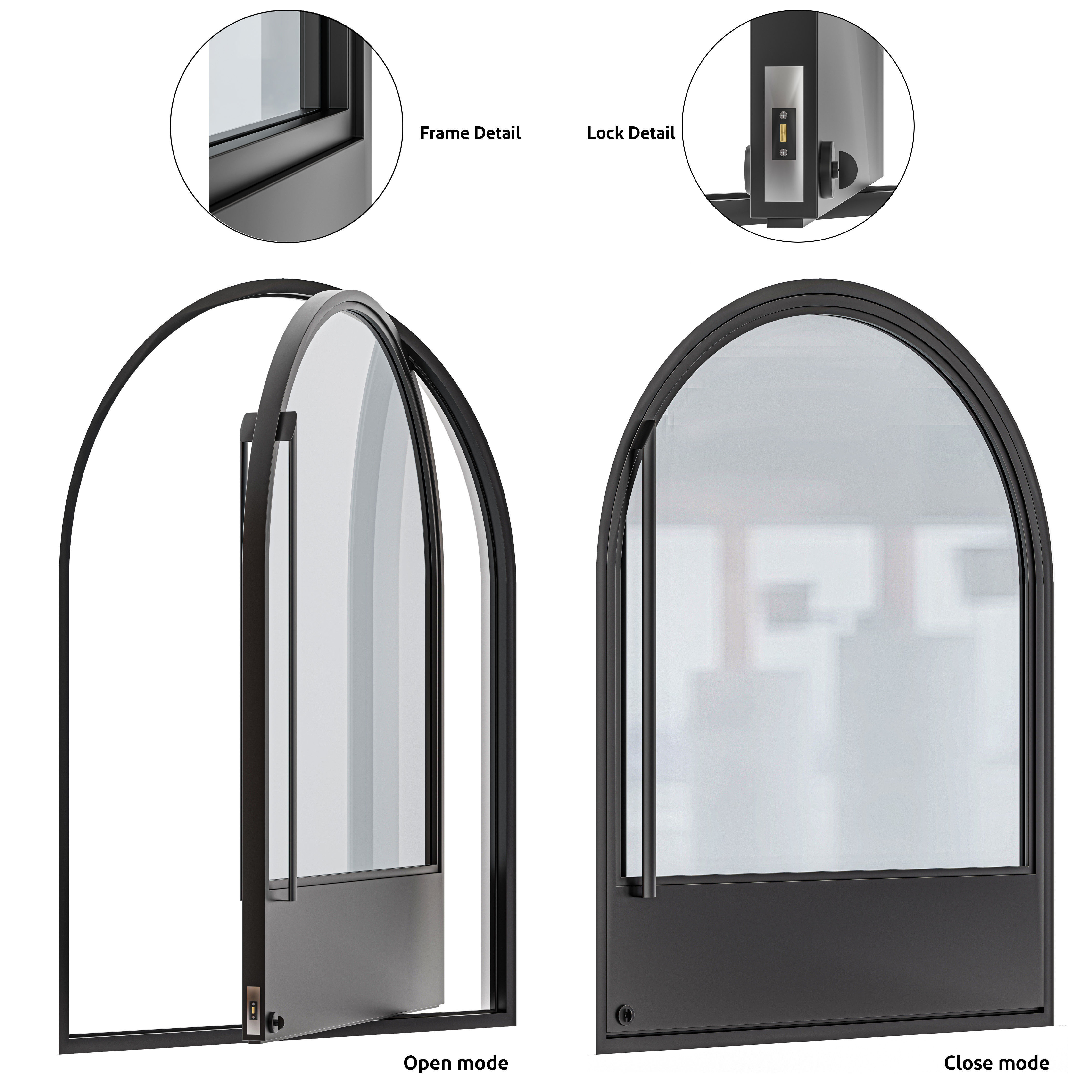 Round Pivot Door 3D model | CGTrader