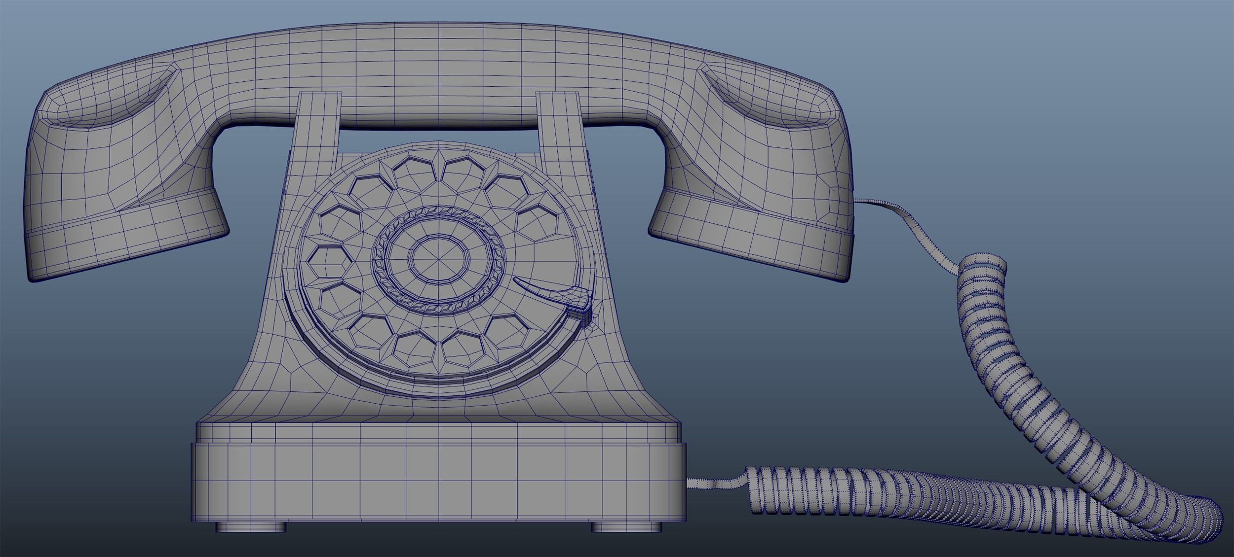 Rotary phone free 3D model | CGTrader