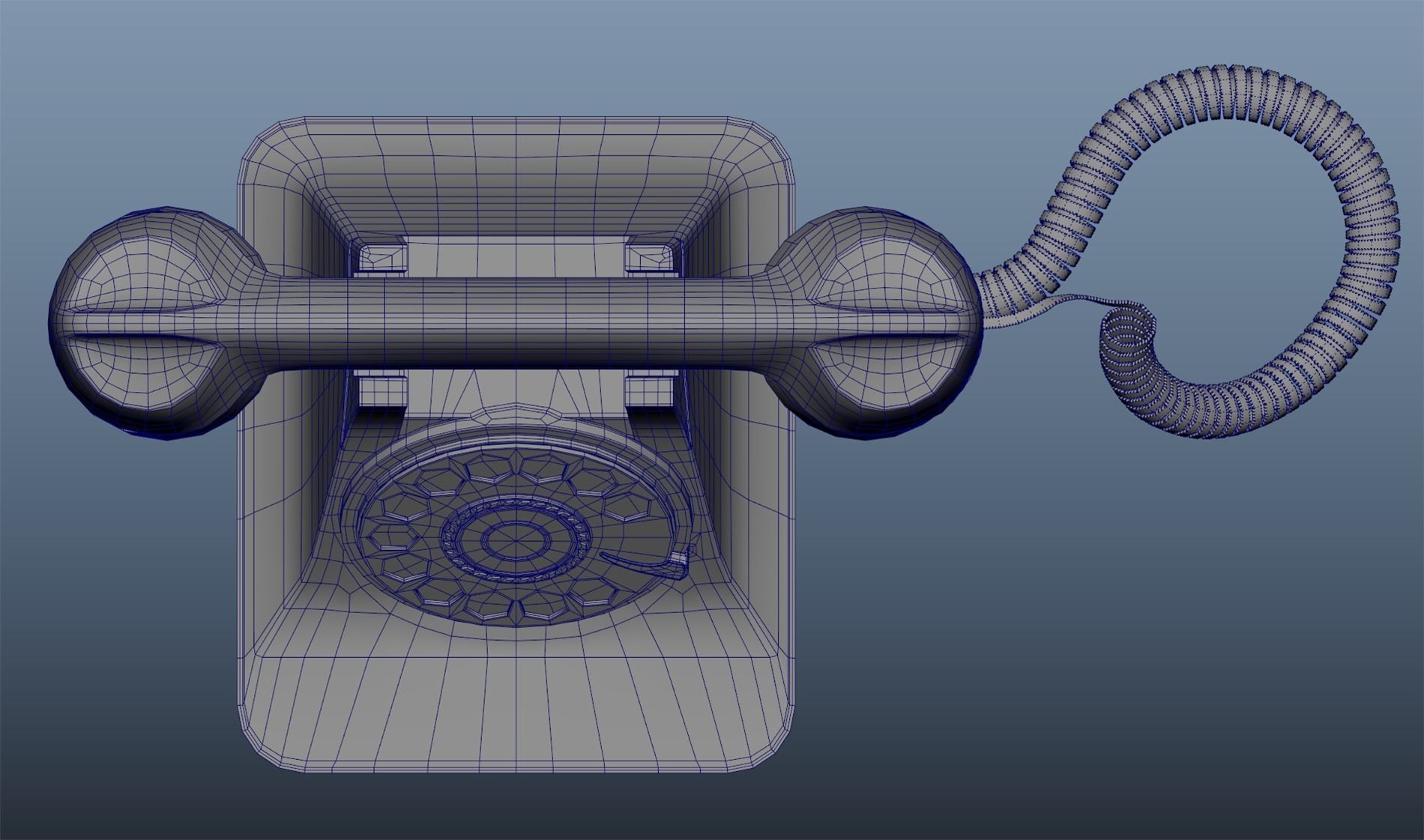 Rotary phone free 3D model | CGTrader