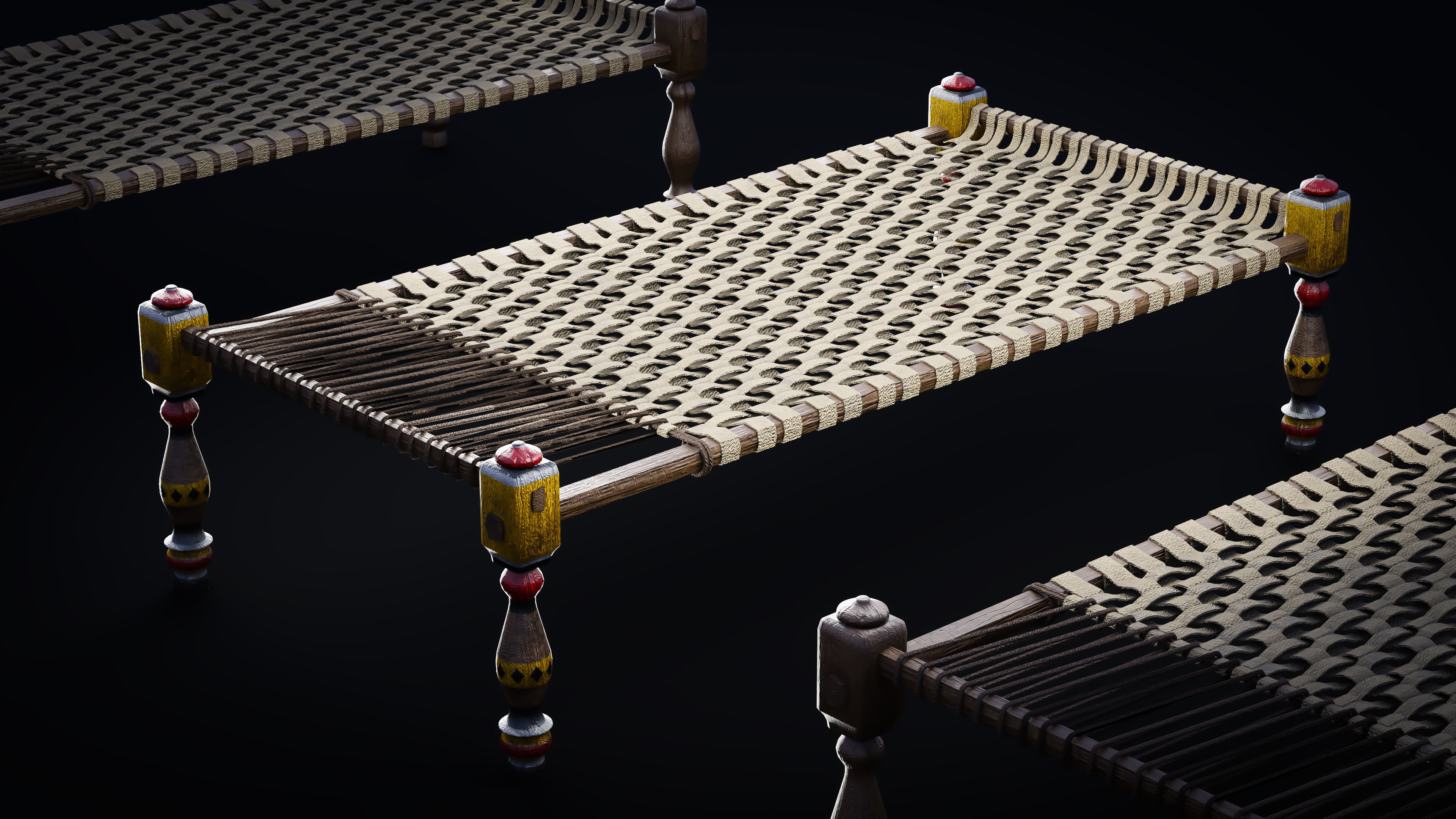 Cot Charpai 3D model | CGTrader