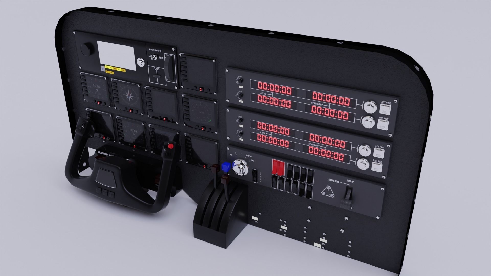 Helicopter Aircraft Cockpit FV1 Kit Master 3D model animated | CGTrader
