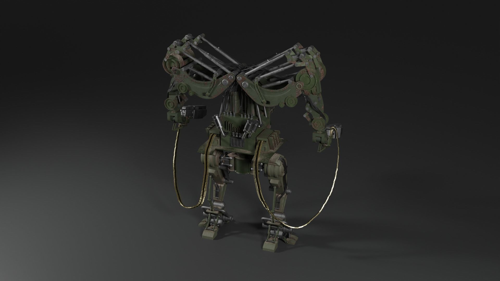 3d Model Robot Sci Fi Machine Apu Matrix Vr Ar Low Poly Cgtrader