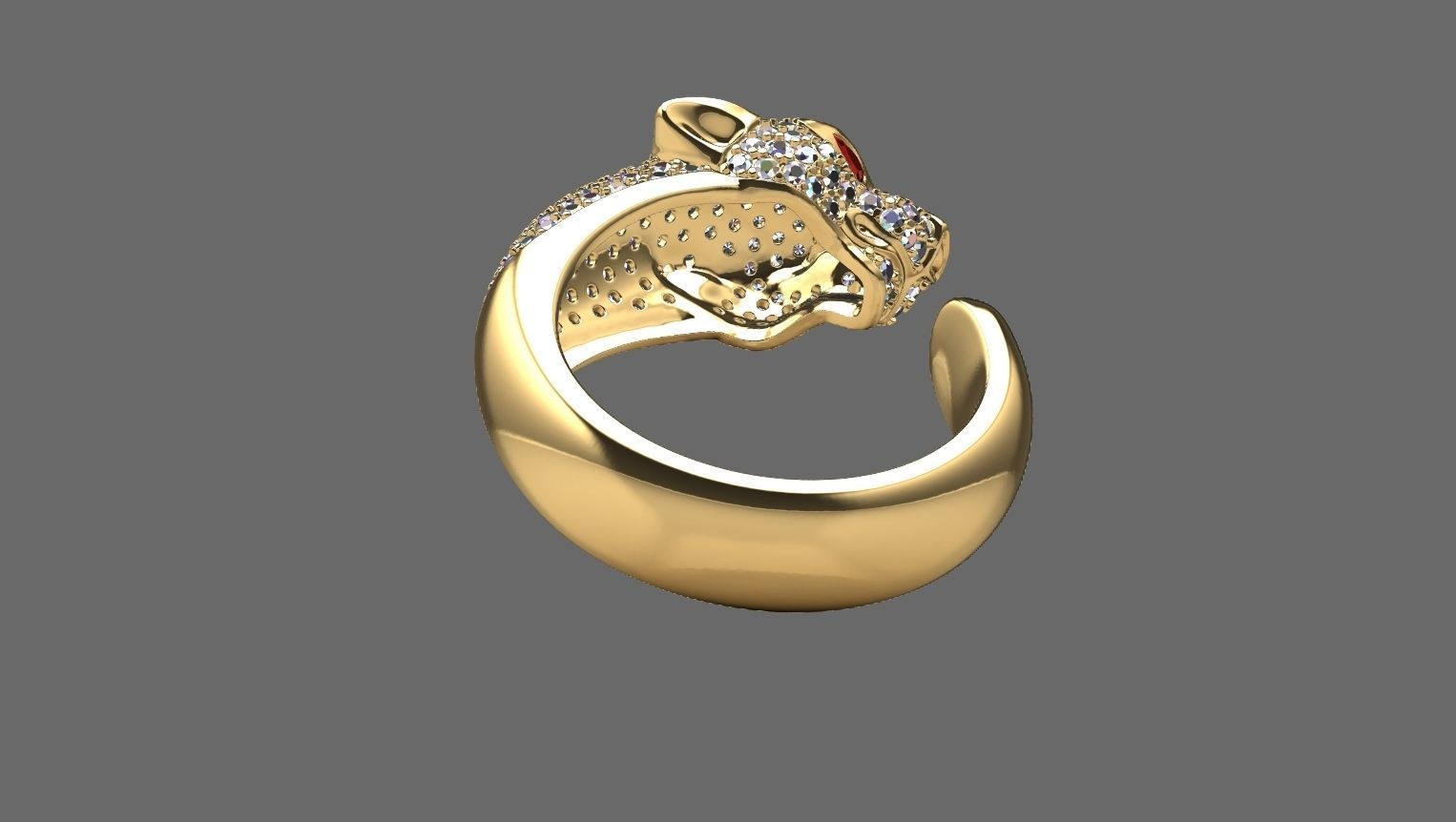 Pantera Ring 3D model 3D printable | CGTrader