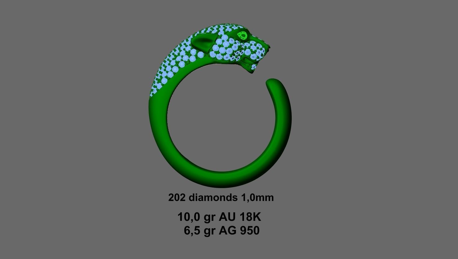 Pantera Ring 3D model 3D printable | CGTrader