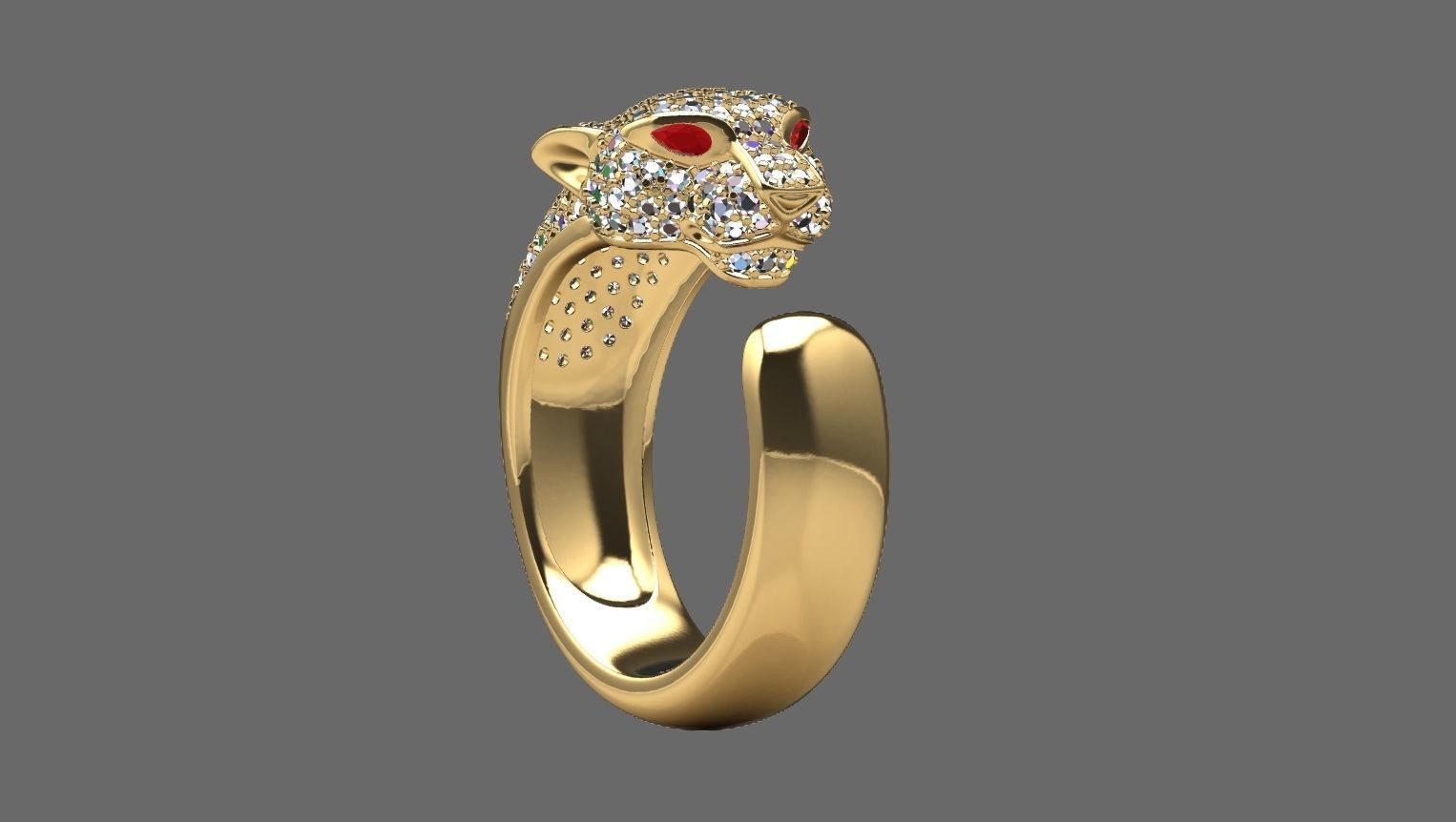 Pantera Ring 3D model 3D printable | CGTrader