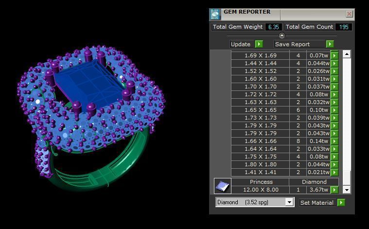 Rainbow Colors Stones Rings 3D model 3D printable | CGTrader
