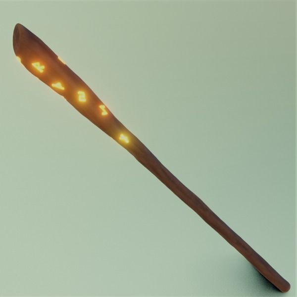 3D model Simple Wizard Staff VR / AR / low-poly | CGTrader