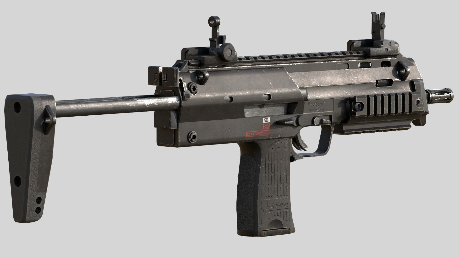 3D model HK MP7A2 SMG PDW VR / AR / low-poly | CGTrader