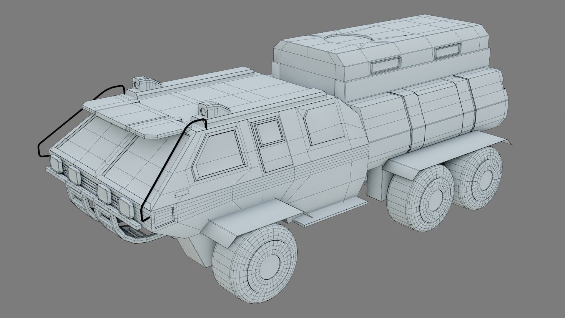 3D model Sci-Fi Military Vehicle - Low Poly - Game Ready -PBR VR / AR ...