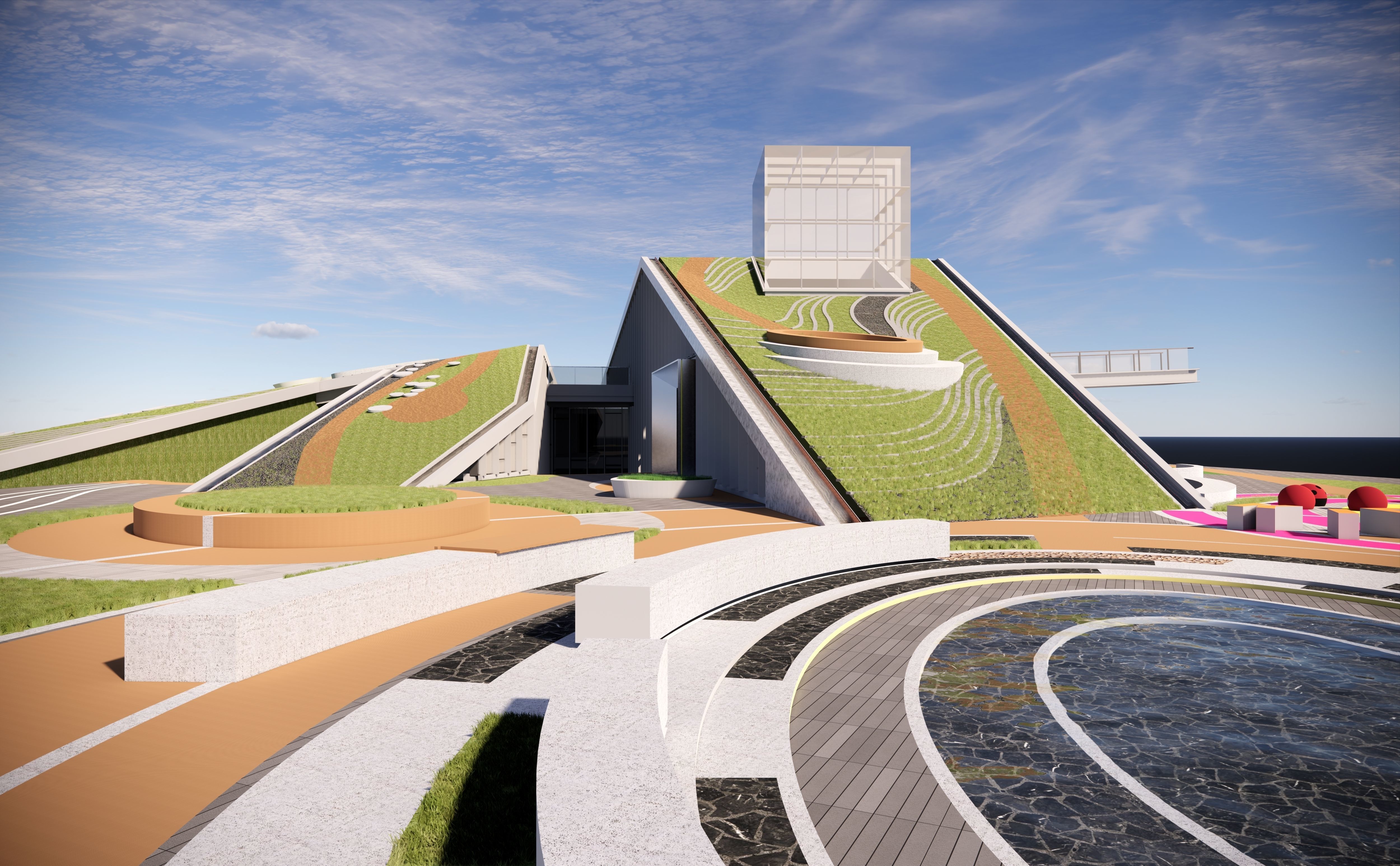 green slope-amusement park 3D model | CGTrader