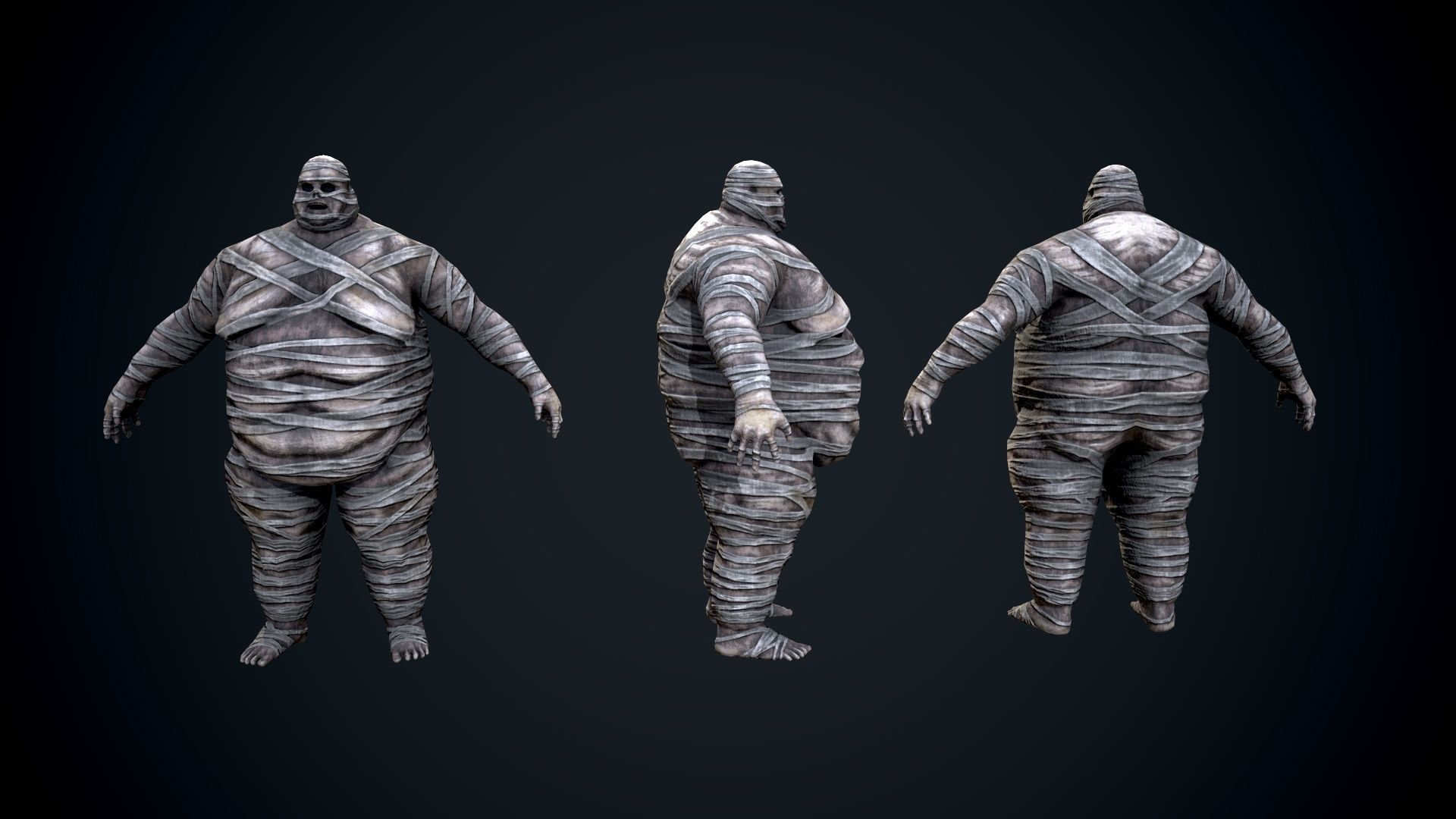 3D model Mummy fat VR / AR / low-poly | CGTrader