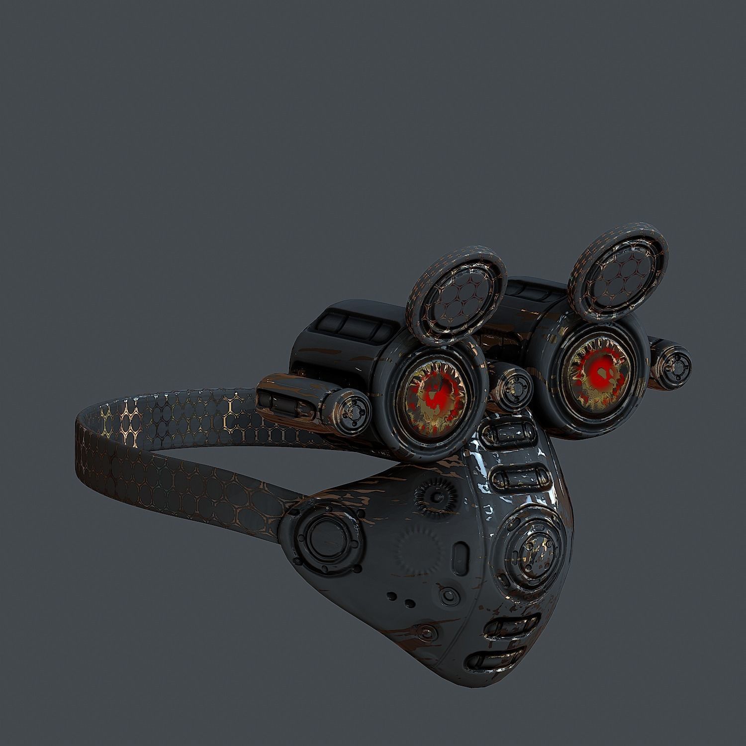 3D model Gas mask helmet 3d model scifi Low-poly Low-poly VR / AR / low ...