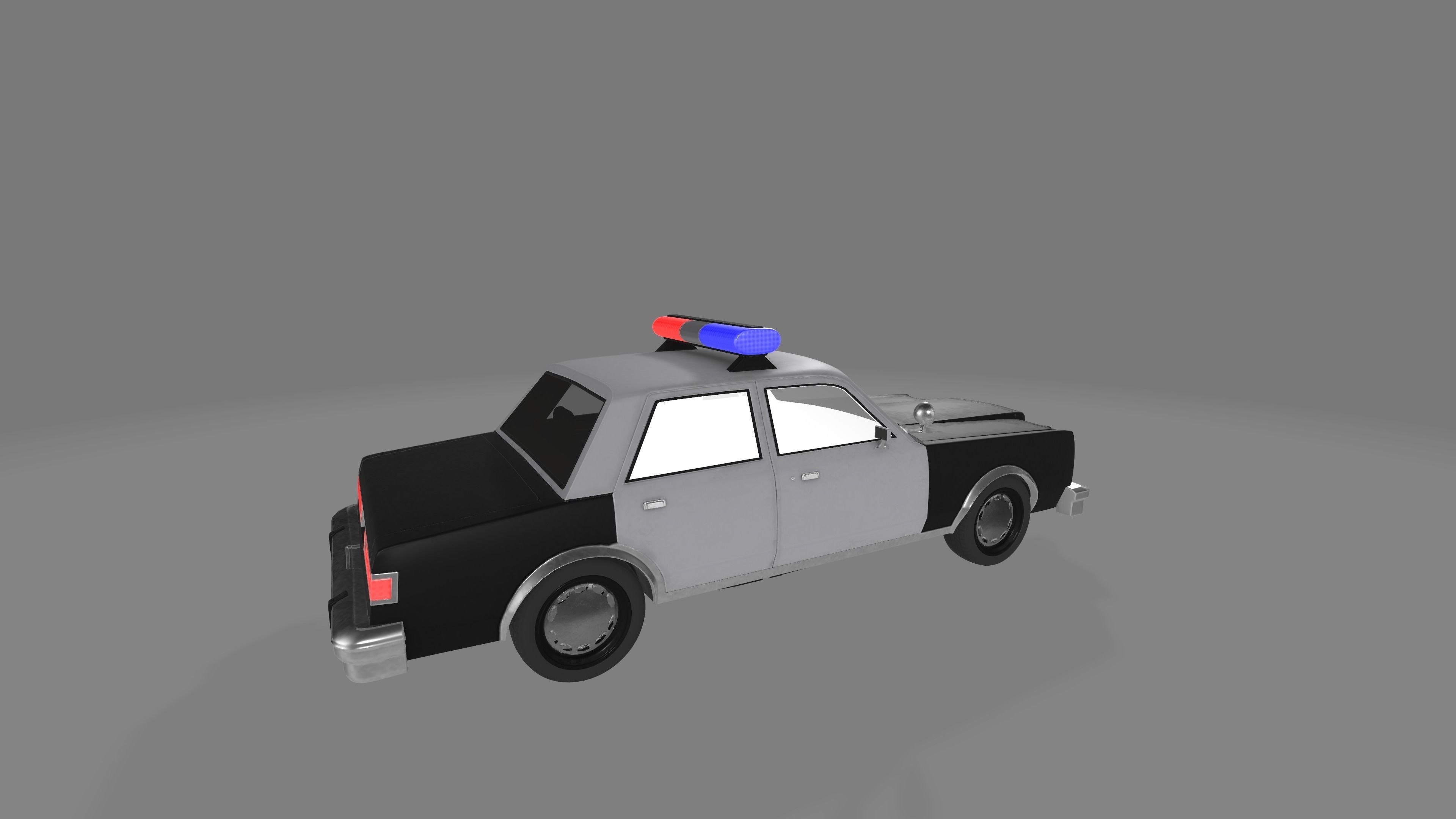 police car with cop 3D model | CGTrader