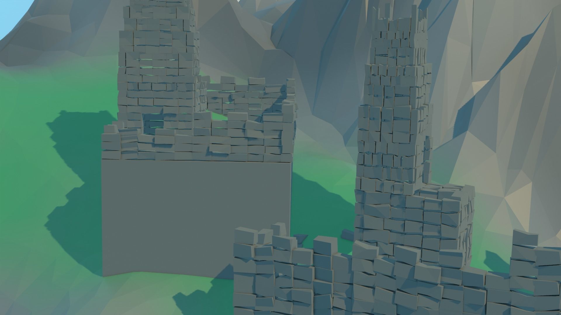 Low-Poly Stylized Building Pack free VR / AR / low-poly 3D model | CGTrader