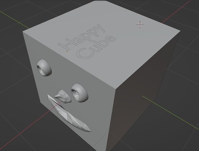 happycube has text now free 3D model | CGTrader