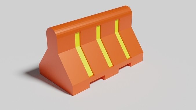 3D model Plastic Barriers Traffic VR / AR / low-poly | CGTrader