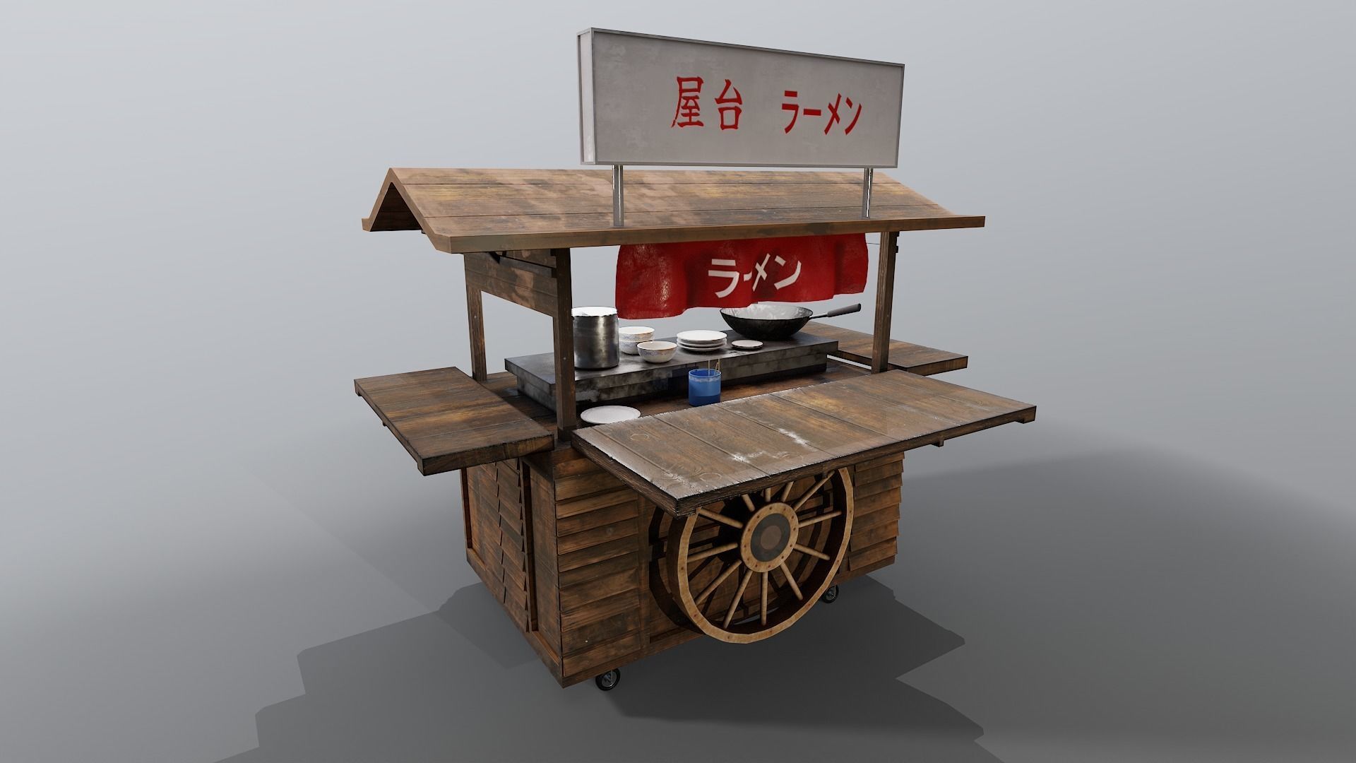 Yatai - Japanese mobile food cart 3D model | CGTrader