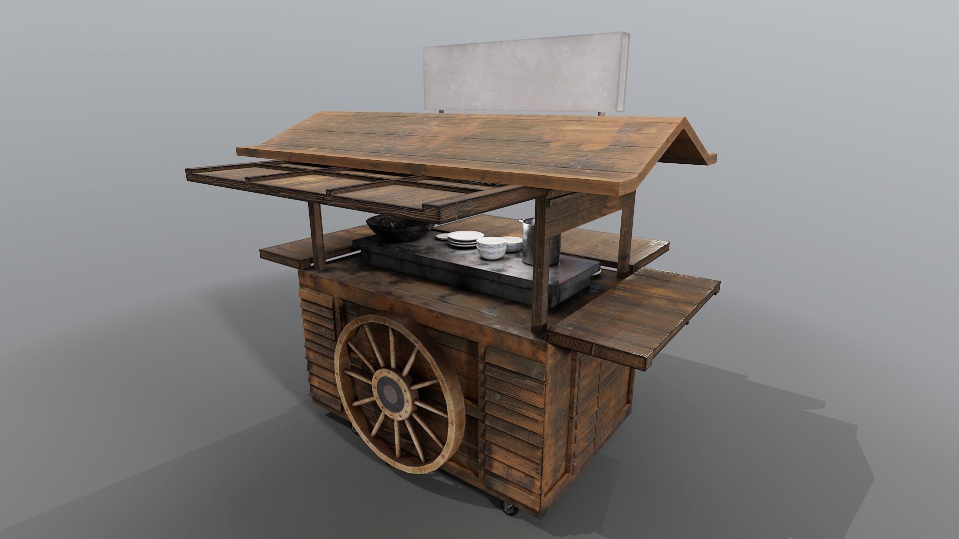 Yatai - Japanese mobile food cart 3D model | CGTrader
