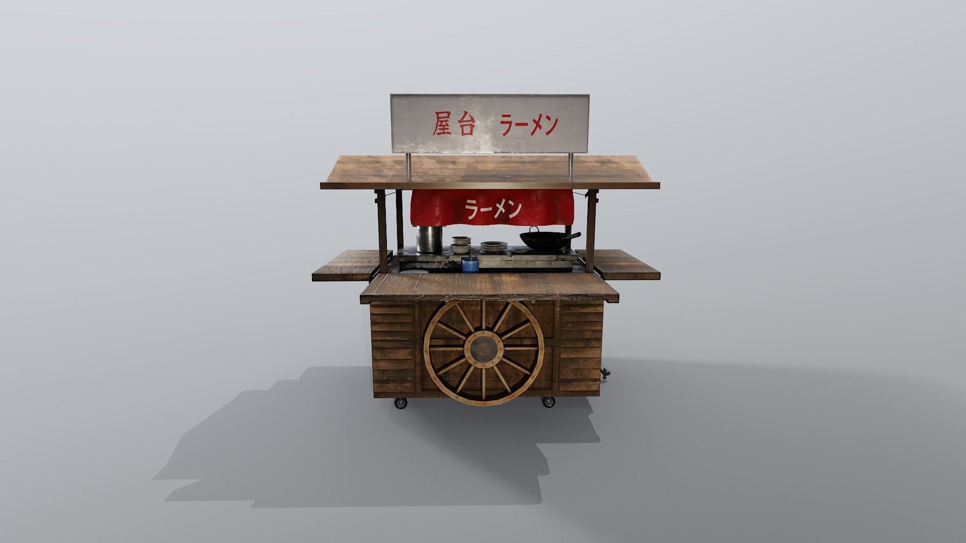 Yatai - Japanese mobile food cart 3D model | CGTrader