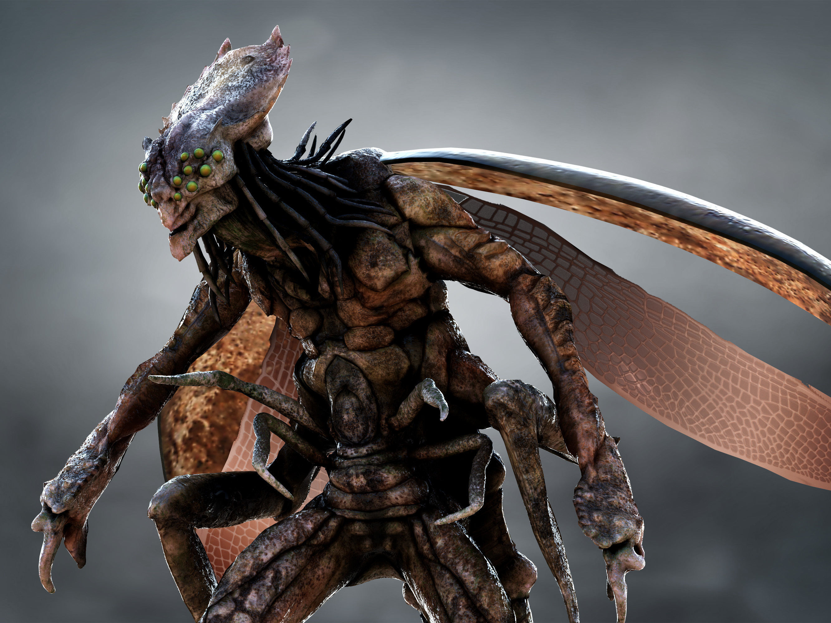 3D model insectoid monster VR / AR / low-poly rigged | CGTrader