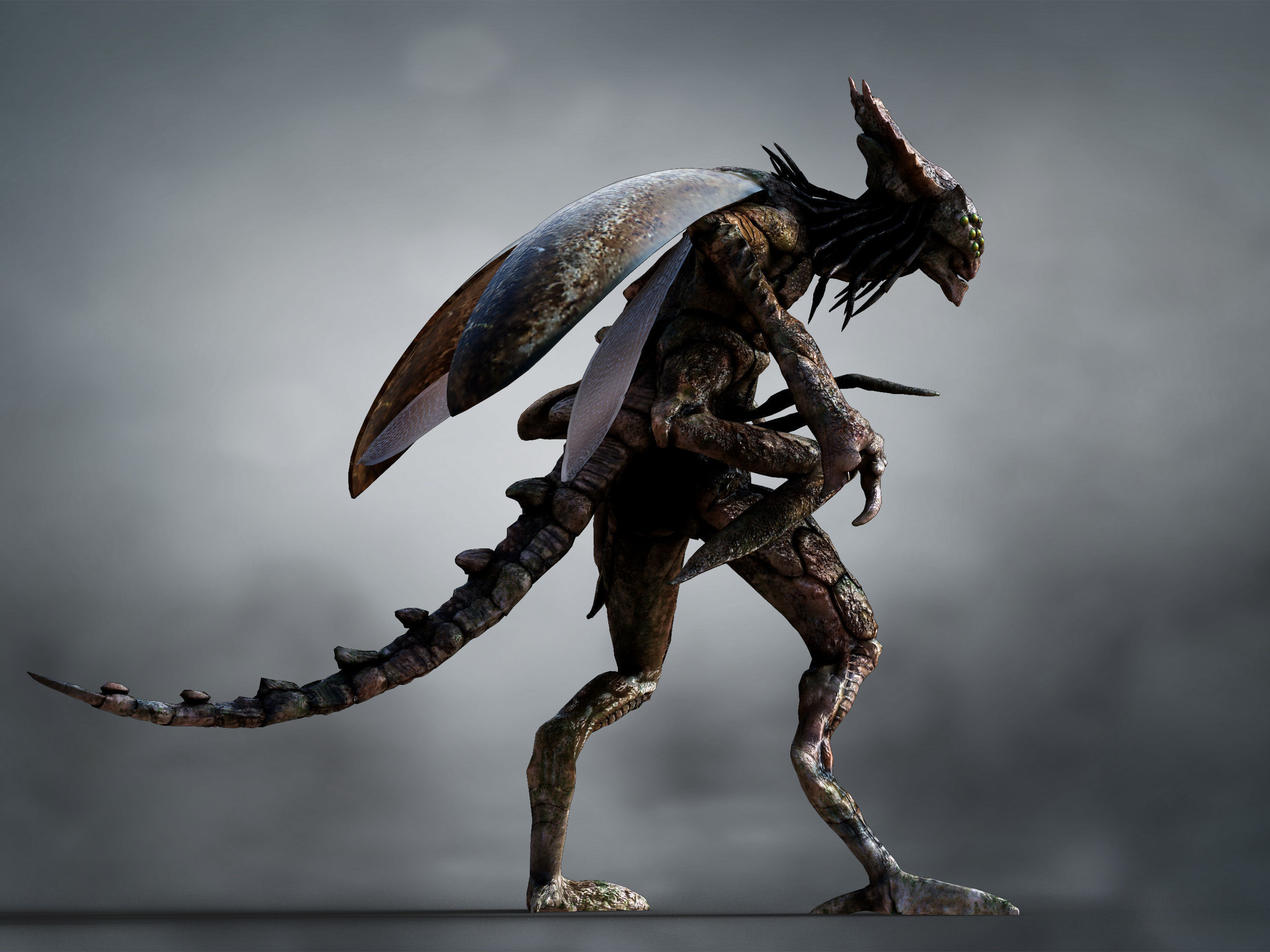 3D model insectoid monster VR / AR / low-poly rigged | CGTrader