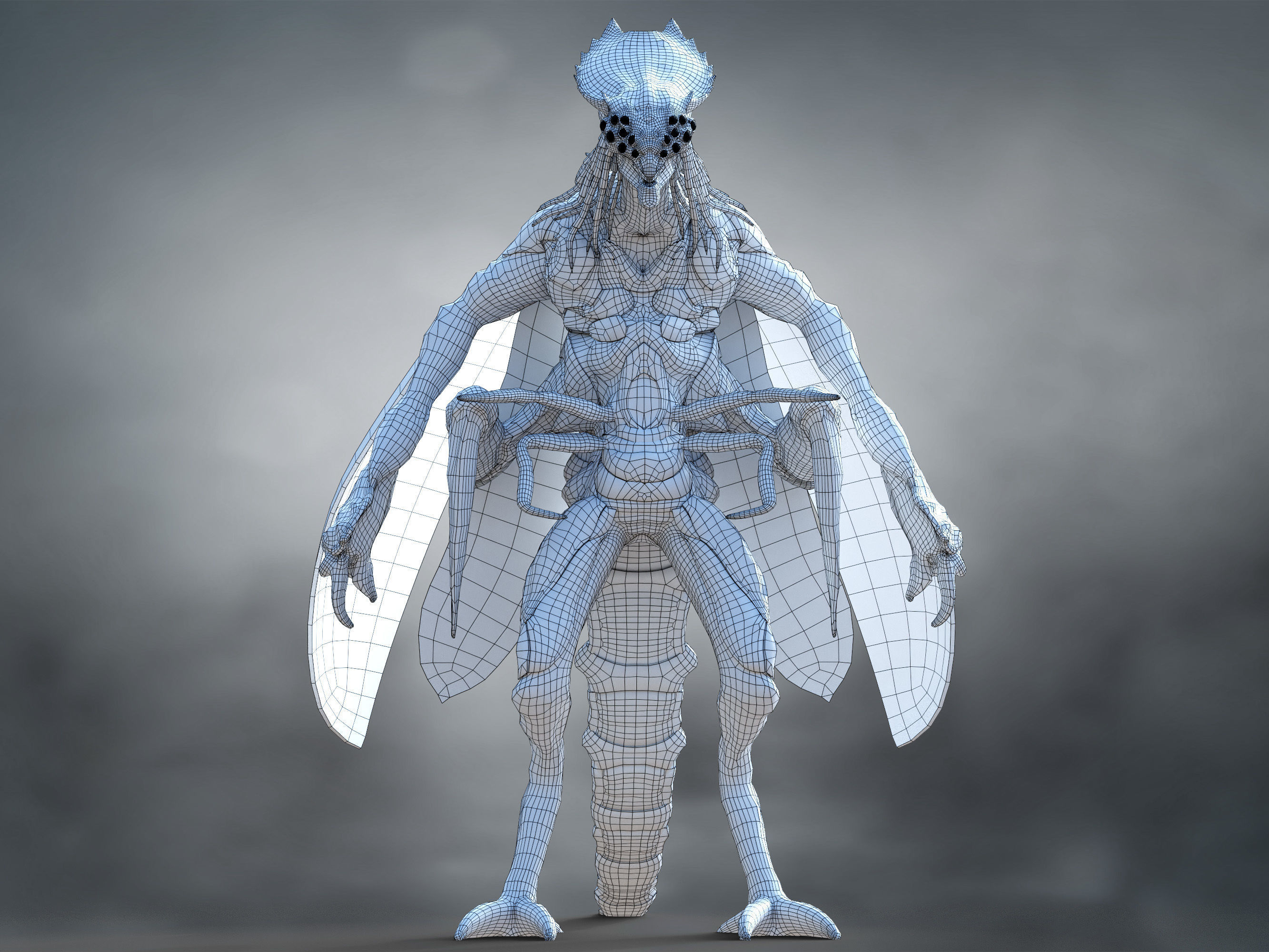 3D model insectoid monster VR / AR / low-poly rigged | CGTrader