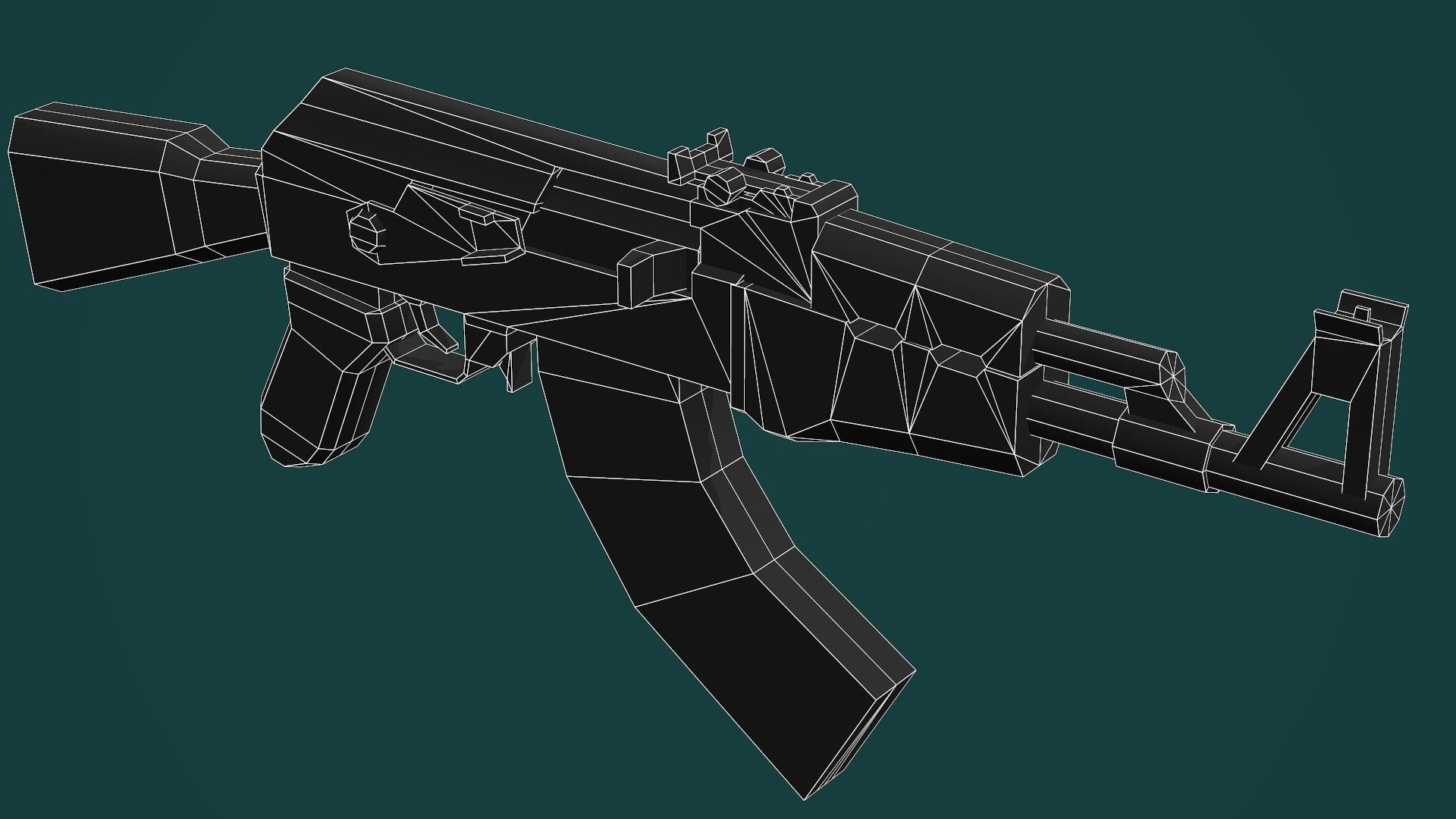 3D model Stylized AK-47 Low Poly Game Ready VR / AR / low-poly | CGTrader
