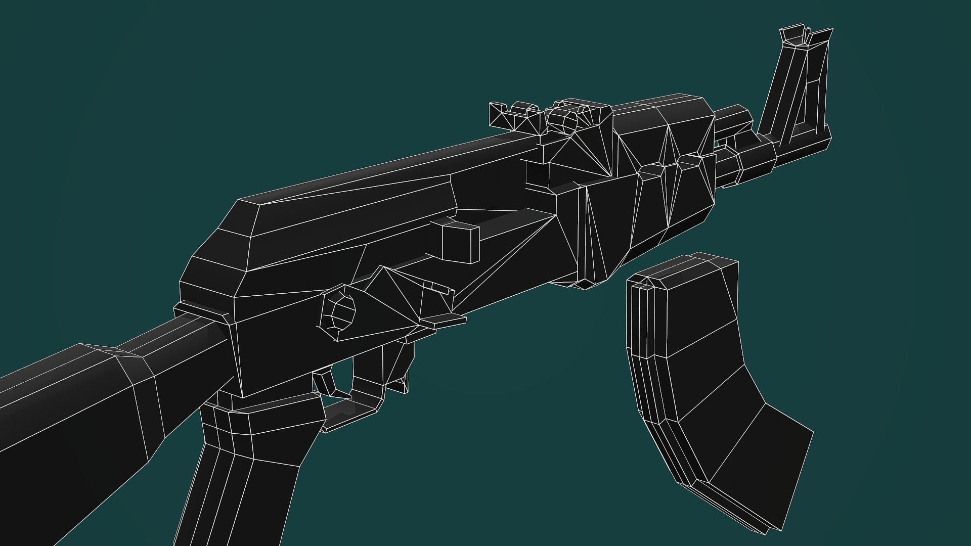 3D model Stylized AK-47 Low Poly Game Ready VR / AR / low-poly | CGTrader