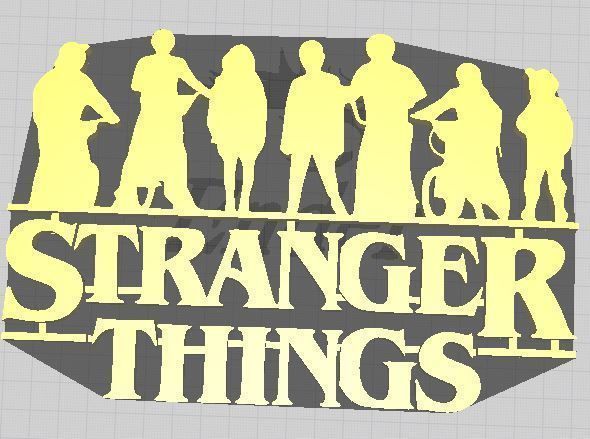 Logo Stranger Things 3D model 3D printable | CGTrader