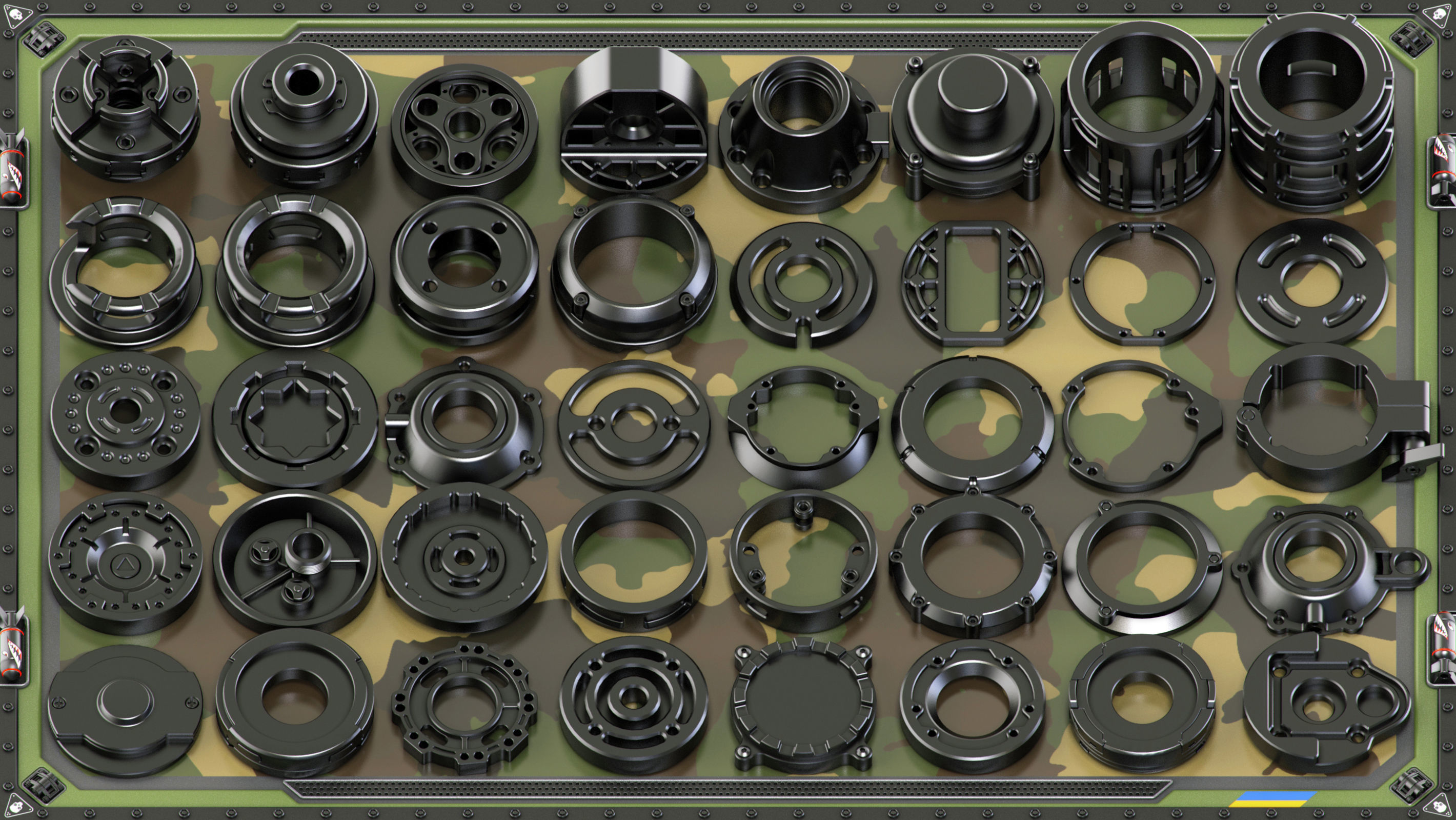 Sci-Fi Hard Surface Mechanical KITBASH 405 DETAILS 3D model | CGTrader