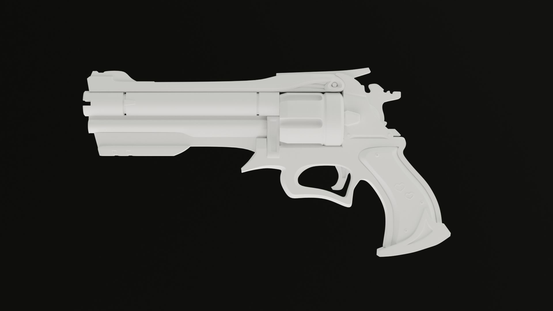 3D model Kawaii Pink Revolver VR / AR / low-poly | CGTrader