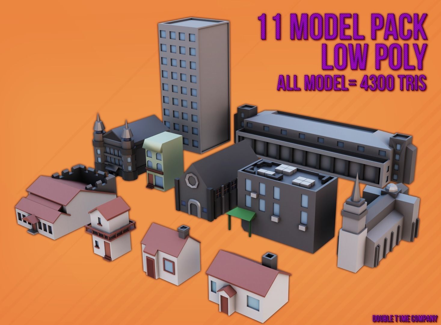 3D model Cartoon houses Pack VR / AR / low-poly | CGTrader