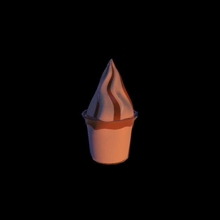 caramel sundae 3D model | CGTrader