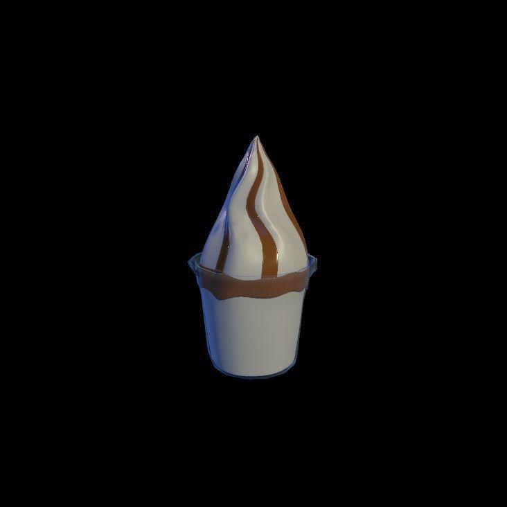 caramel sundae 3D model | CGTrader