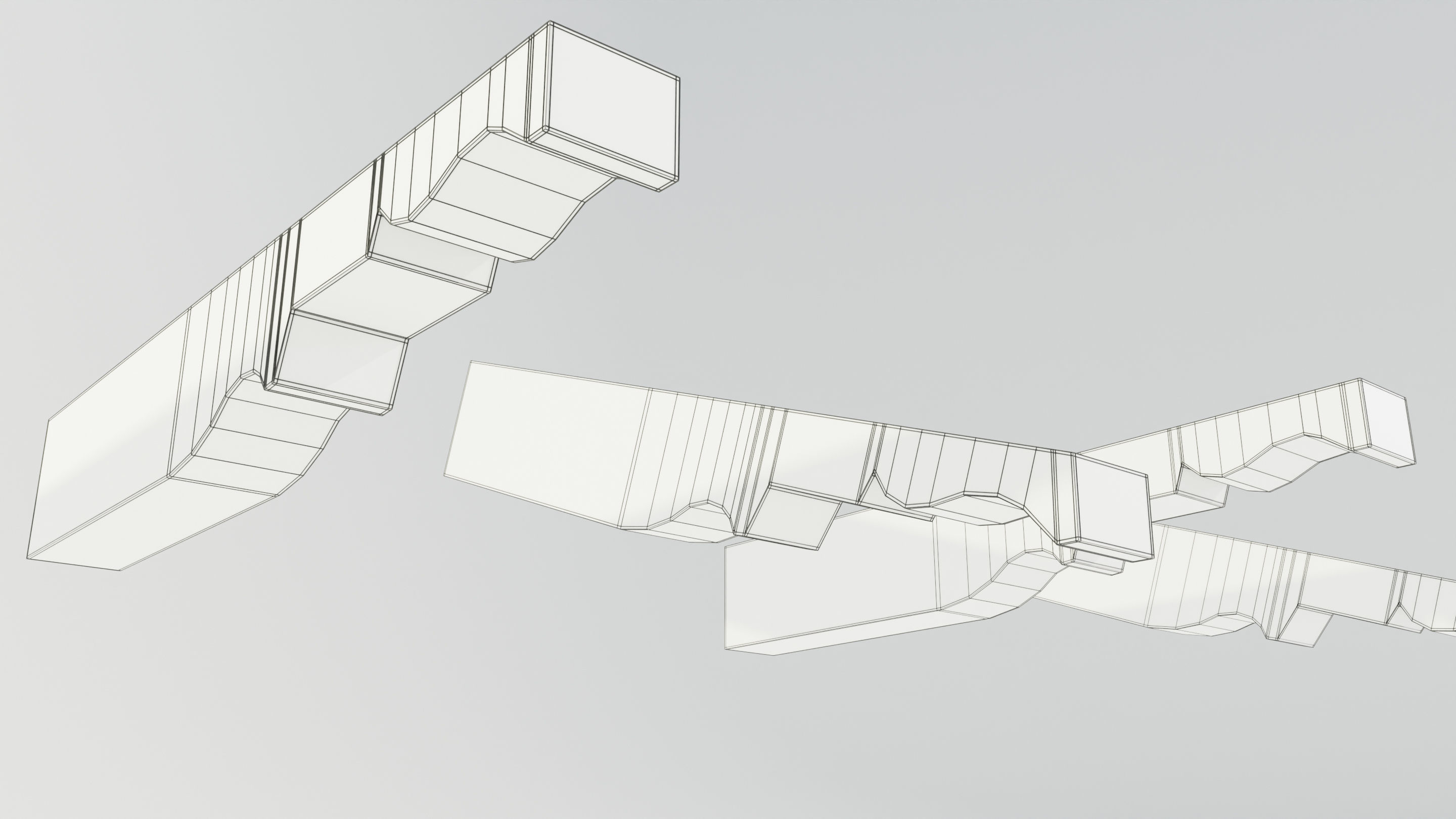 Wooden and concrete rafters 3D model | CGTrader