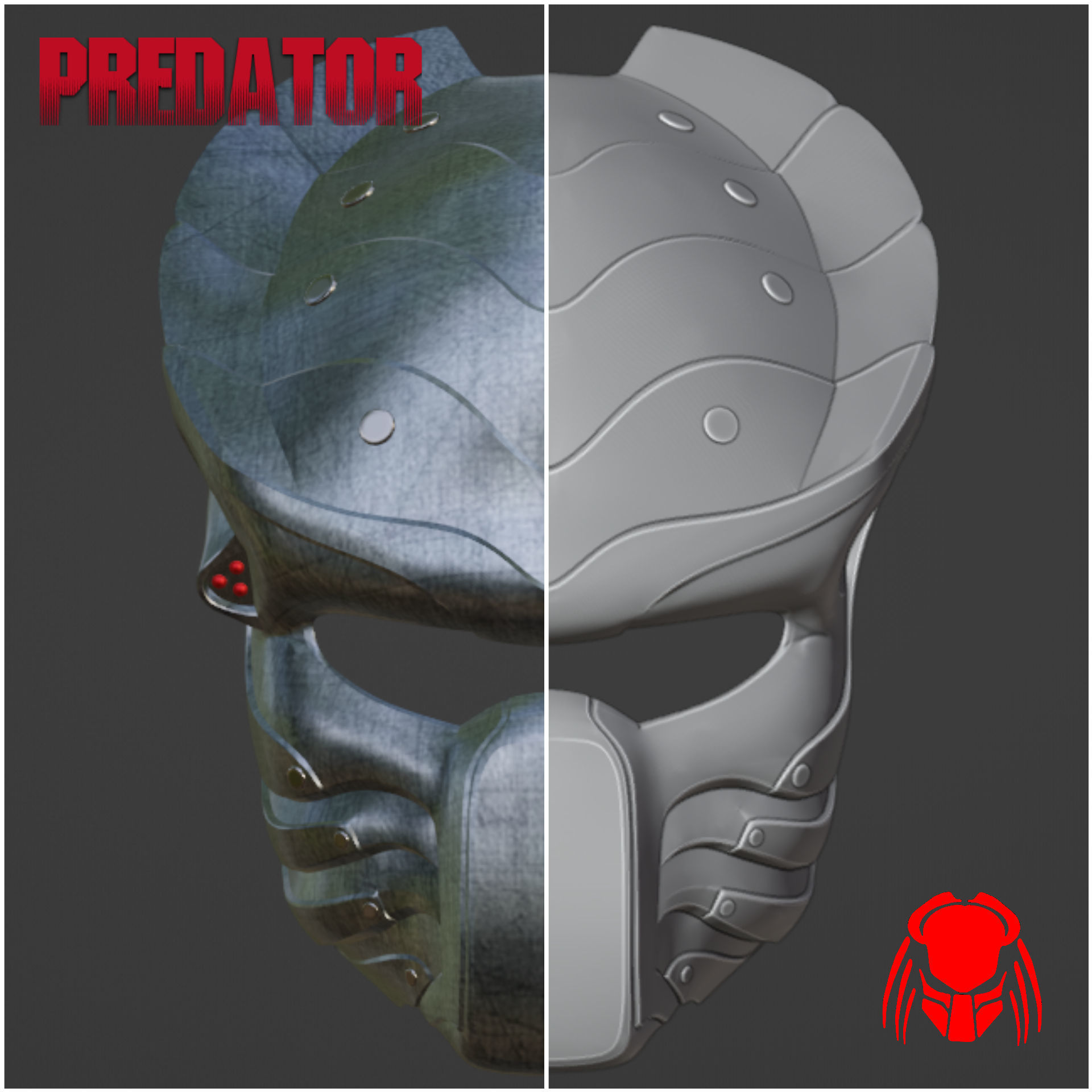 Predator Chopper - Salamander mask 3D model 3D printable | CGTrader