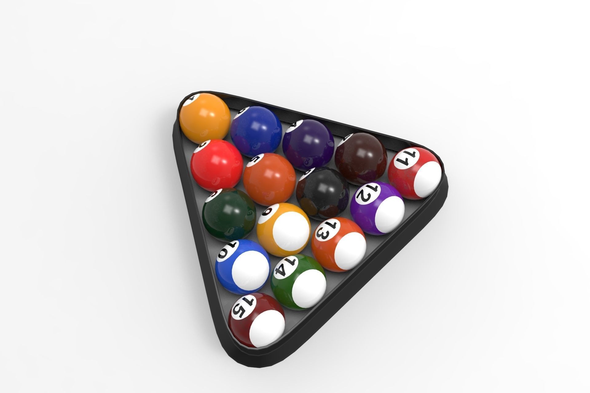 3D model Billiard Balls Molded Triangle VR / AR / low-poly | CGTrader