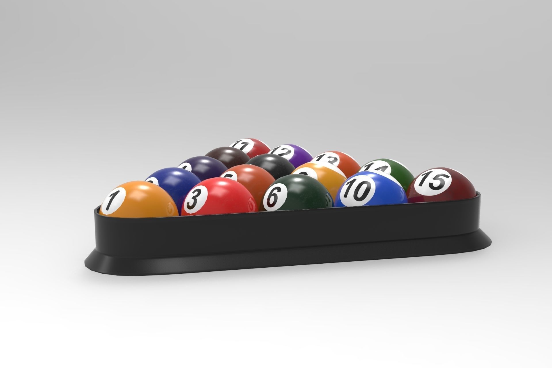3D model Billiard Balls Molded Triangle VR / AR / low-poly | CGTrader