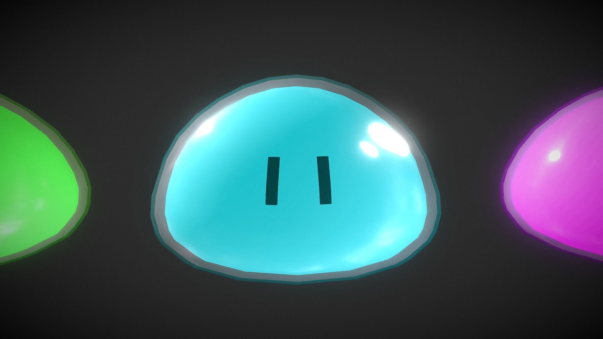 3D model Slime three colorful eggs VR / AR / low-poly | CGTrader