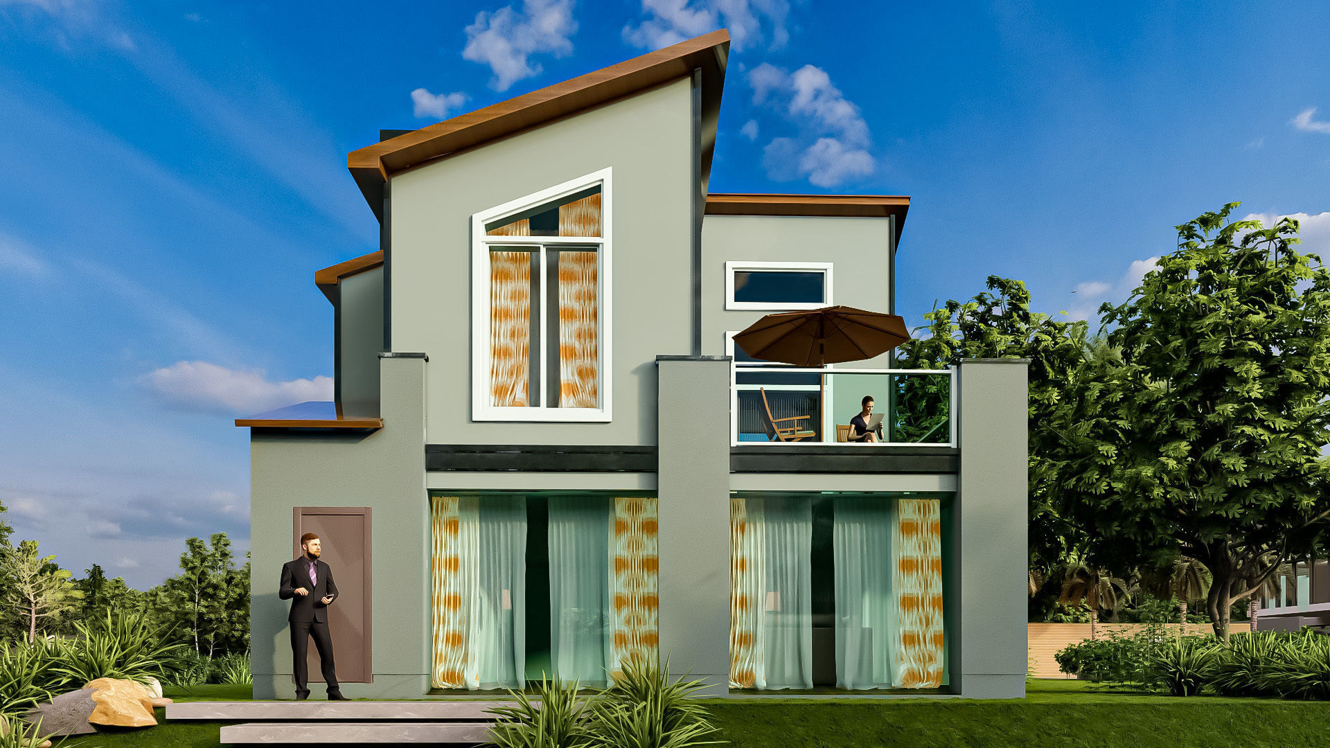 3D model Tiny House Mini Modern Villa VR / AR / low-poly | CGTrader