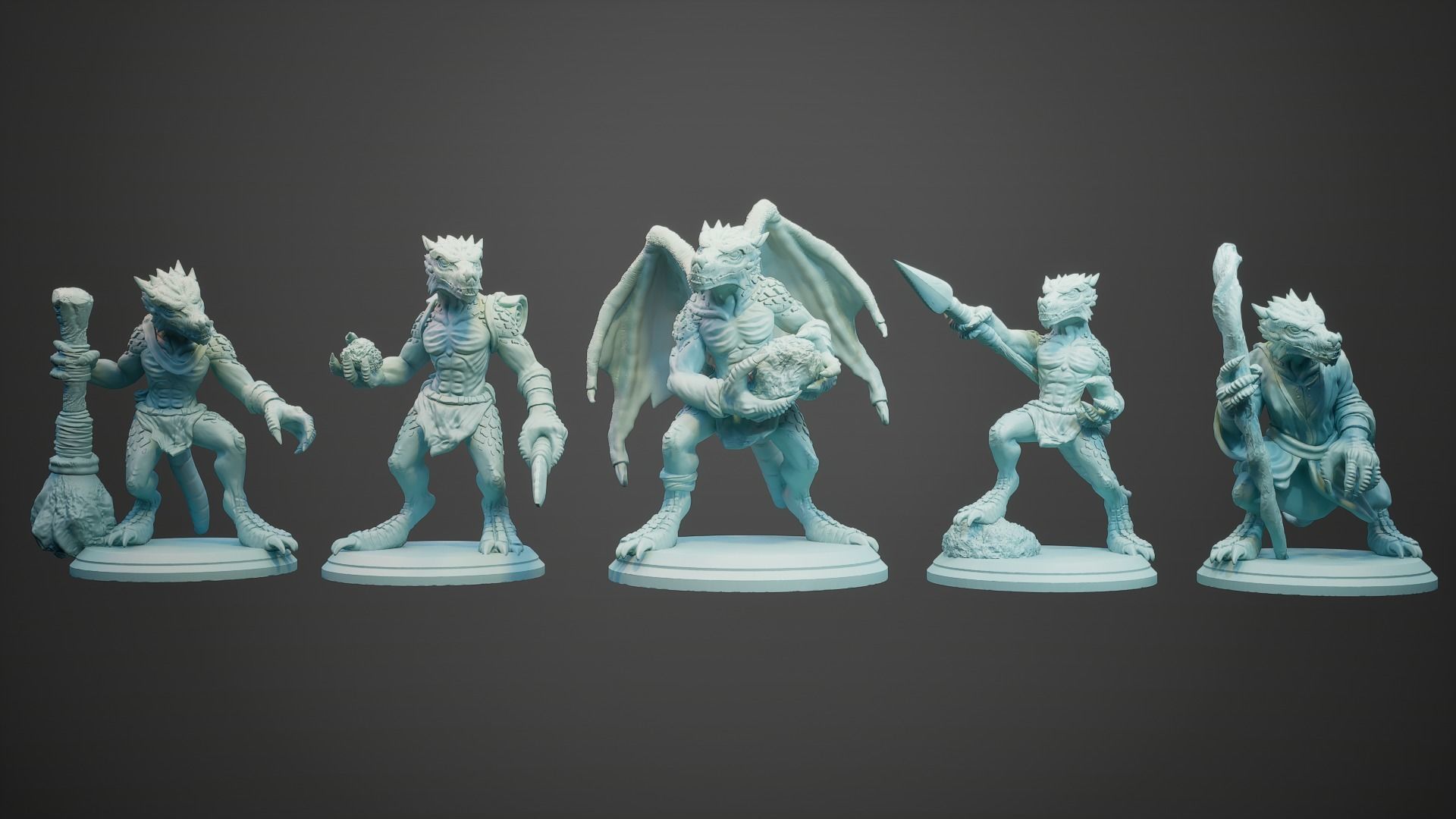 Kobold Miniature 5-Pack 3D model 3D printable | CGTrader