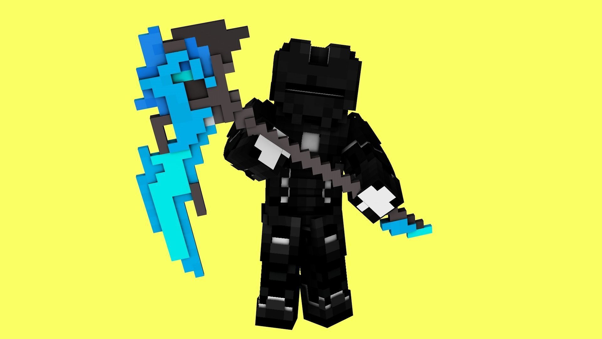 Minecraft Ice Scythe Weapon FREE 3D Model free 3D model | CGTrader